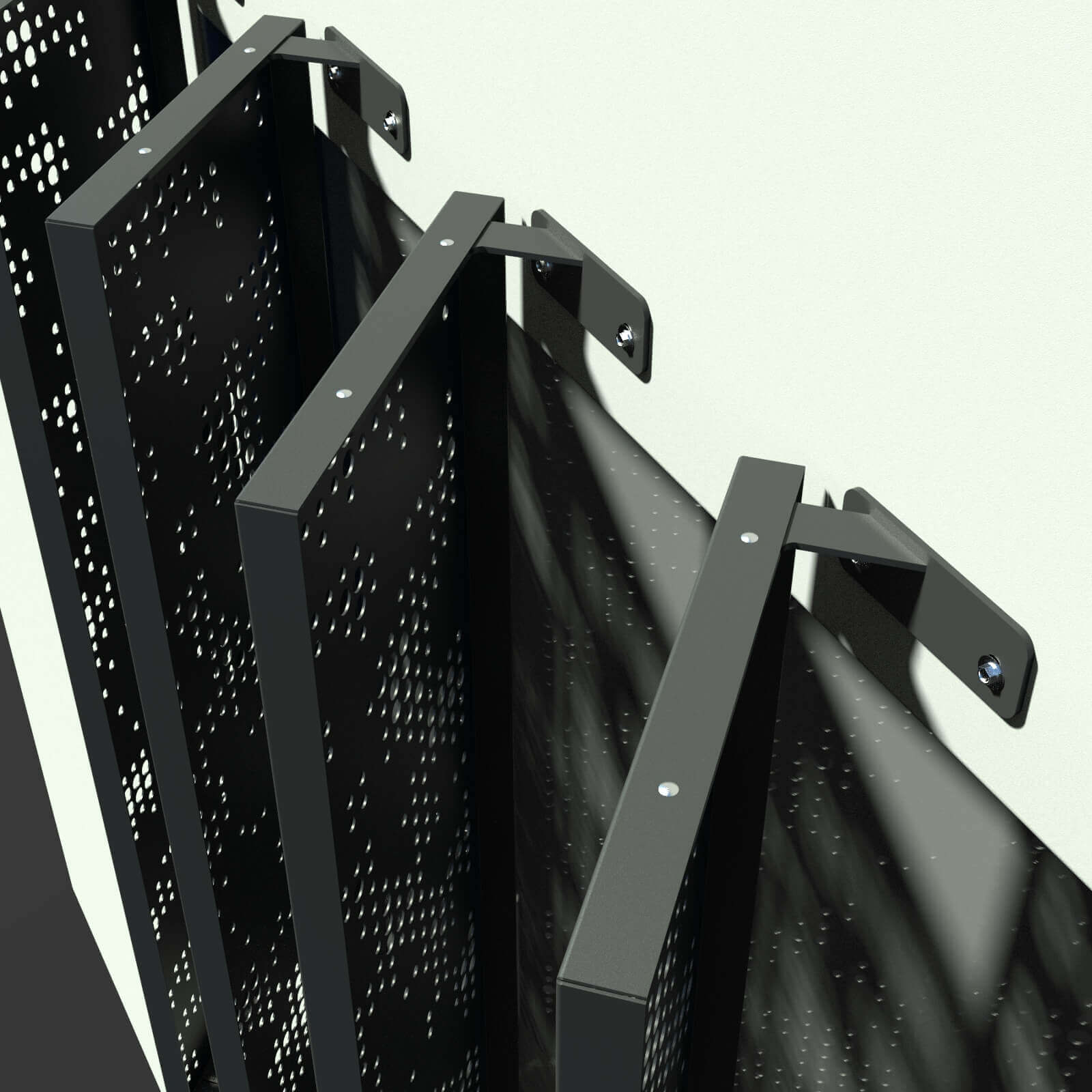 Sun Shading by Tilt. Fins for style and privacy.